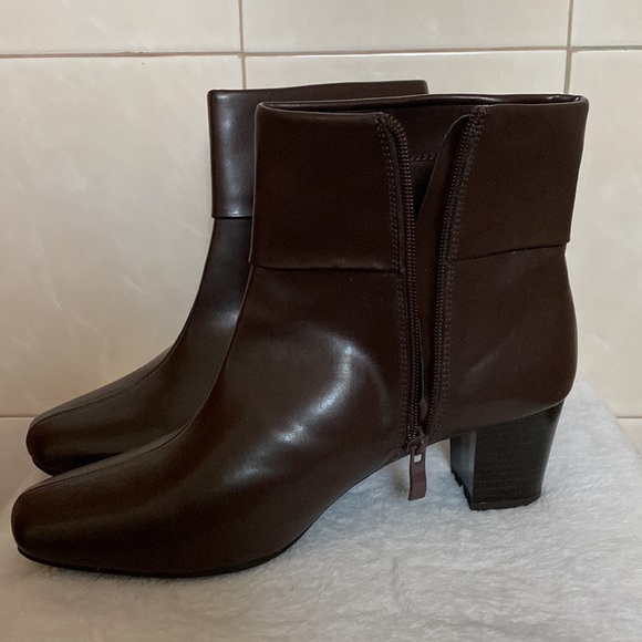Basic Editions | Shoes | Basic Editions Faux Leather Ankle Boots | Poshmark